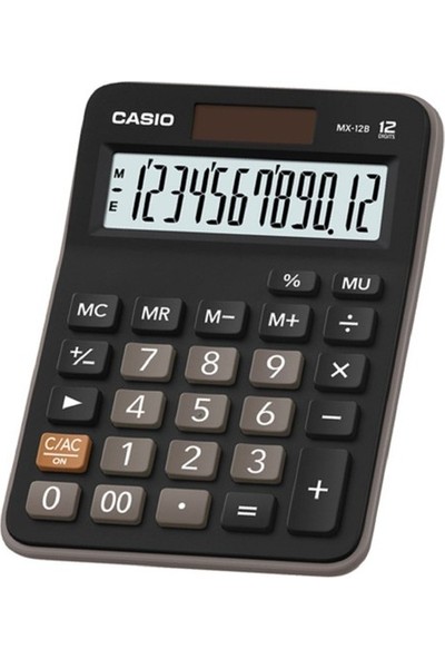 Casio MX-12B-BK 12 Hane Masaüstü Siyah Hesap Makinesi