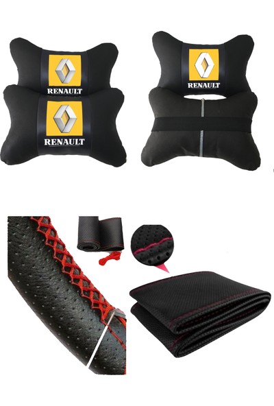 Ayz Oto Aksesuar Renault Symbol Dikmeli Direksiyon Kılıfı + 5D Boyun Yastığı 2'li Set Ayz Oto Aksesuar Renault Symbol Dikmeli Direksiyon Kılıfı + 5D Boyun Yastığı 2'li Set