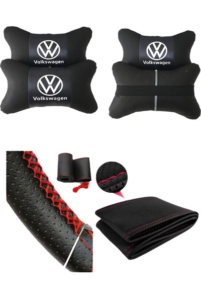 Ayz Oto Aksesuar Volkswagen Transporter Dikmeli Direksiyon Kılıfı + 5D Boyun Yastığı 2'li Set Ayz Oto Aksesuar Volkswagen Transporter Dikmeli Direksiyon Kılıfı + 5D Boyun Yastığı 2'li Set