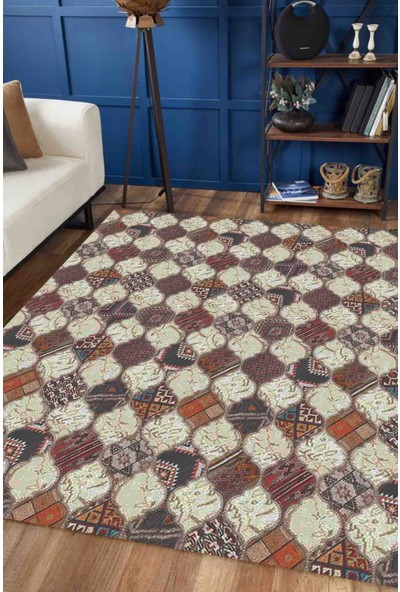 Serace Halı Dijital Baskılı, Yıkanabilir, Dokuma, Efektli, Klasik, Desenli, Halı,kaymaz Taban