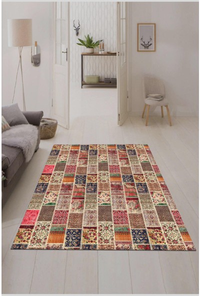 Serace Halı Dijital Baskılı, Yıkanabilir, Dokuma, Efektli, Klasik, Desenli, Halı,kaymaz Taban