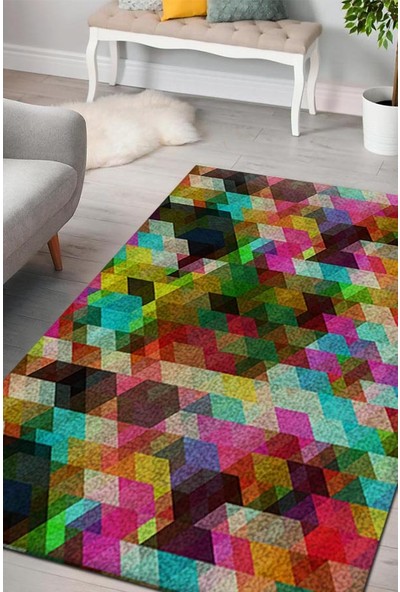 Serace Halı Dijital Baskılı, Yıkanabilir, Dokuma, Efektli, Klasik, Desenli, Halı,kaymaz Taban