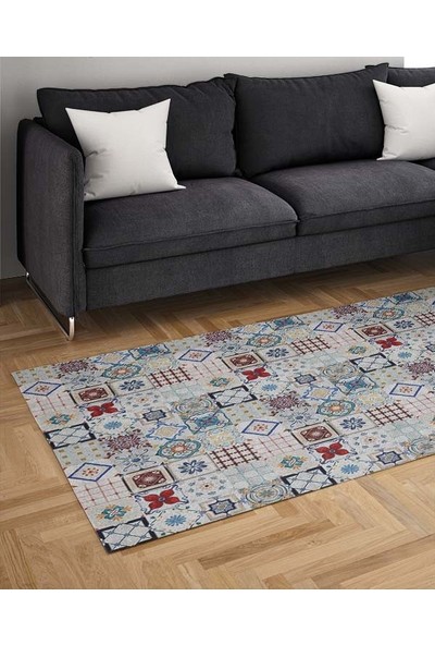 Serace Halı Dijital Baskılı, Yıkanabilir, Dokuma, Efektli, Klasik, Desenli, Halı,kaymaz Taban