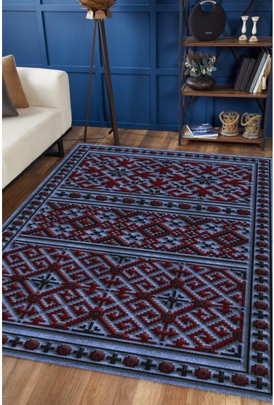 Serace Halı Dijital Baskılı, Yıkanabilir, Dokuma, Efektli, Klasik, Desenli, Halı,kaymaz Taban