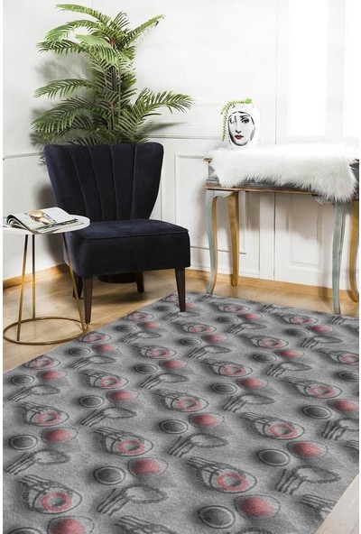 Serace Halı Dijital Baskılı, Yıkanabilir, Dokuma, Efektli, Klasik, Desenli, Halı,kaymaz Taban