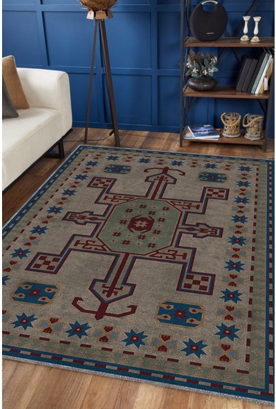 Serace Halı Dijital Baskılı, Yıkanabilir, Dokuma, Efektli, Klasik, Desenli, Halı,kaymaz Taban