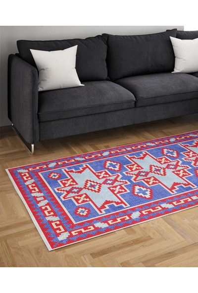 Serace Halı Dijital Baskılı, Yıkanabilir, Dokuma, Efektli, Klasik, Desenli, Halı,kaymaz Taban