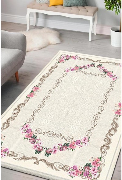 Serace Halı Dijital Baskılı, Yıkanabilir, Dokuma, Efektli, Klasik, Desenli, Halı,kaymaz Taban