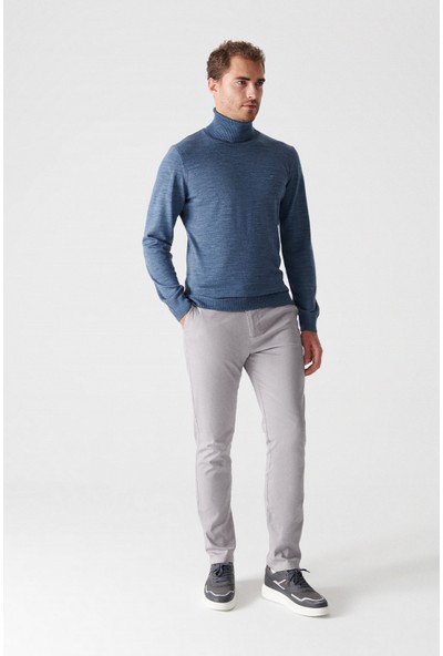 Avva Erkek Gri Yandan Cepli Comfort Slim Fit Pantolon E003004 Avva Erkek Gri Yandan Cepli Comfort Slim Fit Pantolon E003004