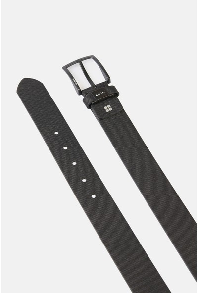 Avva Erkek Siyah Dokulu Suni Deri Kemer A12Y9305