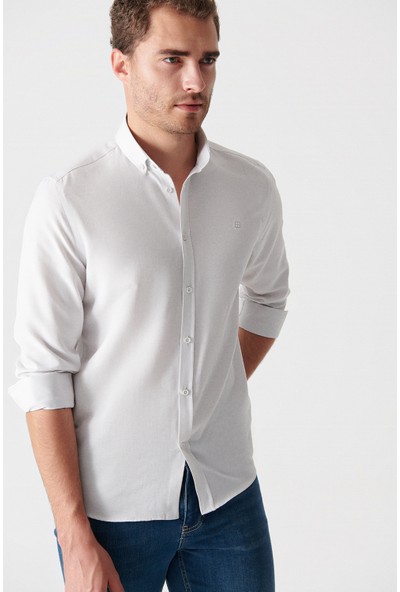 Avva Erkek Gri Oxford Düğmeli Yaka Regular Fit Gömlek E002000 Avva Erkek Gri Oxford Düğmeli Yaka Regular Fit Gömlek E002000