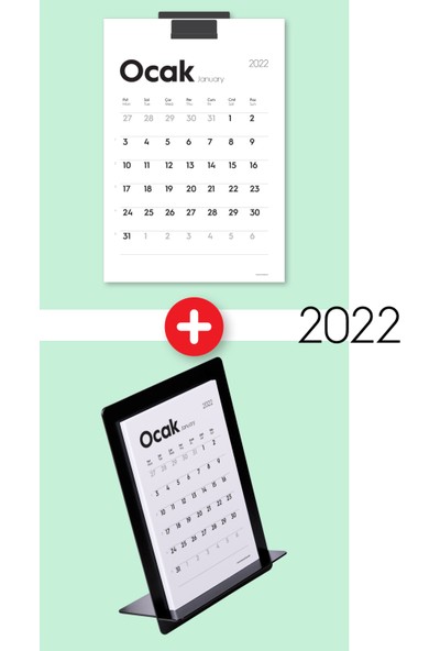 MunuCal XL Duvar Takvimi + MunuCal S Masa Takvimi