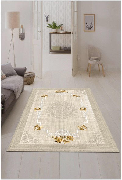 Serace Halı Dijital Baskılı, Yıkanabilir, Dokuma, Efektli, Klasik, Desenli, Halı,kaymaz Taban