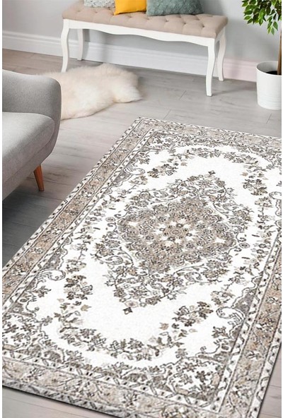 Serace Halı Dijital Baskılı, Yıkanabilir, Dokuma, Efektli, Klasik, Desenli, Halı,kaymaz Taban