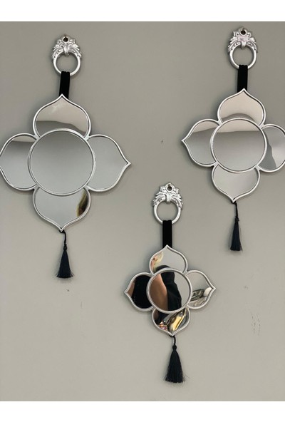 Mirsa Global Dekor Ayna 3 Lü Duvar Aynası Gümüş Mirsa Global Dekor Ayna 3 Lü Duvar Aynası Gümüş