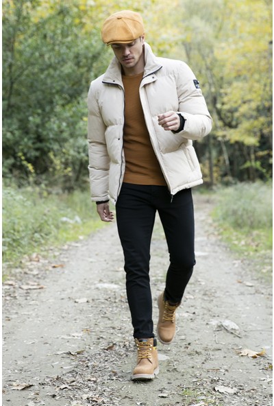 Buratti Marka Logolu Dik Yaka Slim Fit Mont Erkek Mont 556B50064