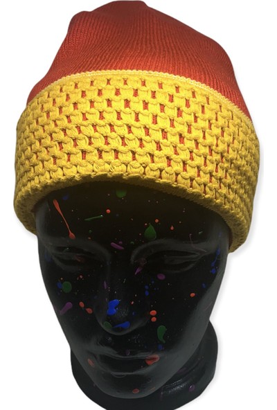 Panda Aksesuar Kırmızı, Örgü Şeritli Özel Tasarım ve Üretim Bere Panda Aksesuar Kırmızı, Örgü Şeritli Özel Tasarım ve Üretim Bere