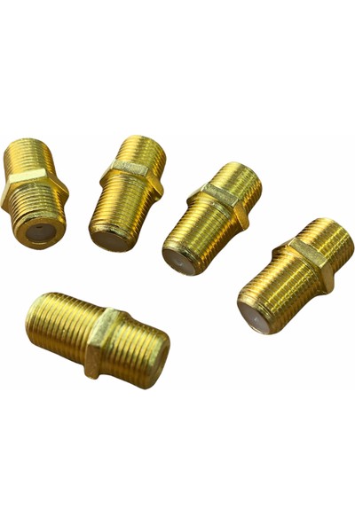 Ata Elektronik 5 Adet Gold Uç Ef Fe F Konnektör F Ara Konnektör Uydu Kablosu Ara Uzatma Birleştirme Konnektör Ata Elektronik 5 Adet Gold Uç Ef Fe F Konnektör F Ara Konnektör Uydu Kablosu Ara Uzatma Birleştirme Konnektör