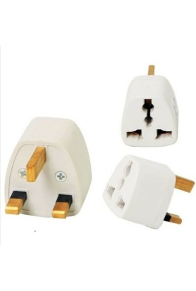 Ata Elektronik Priz Çevirici Adaptör Topraklı Türk Ingiliz Amerika Fiş Dönüştürücü 3'lü