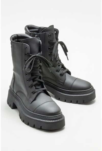 Elle Shoes Siyah Kadın Günlük Düz Bot