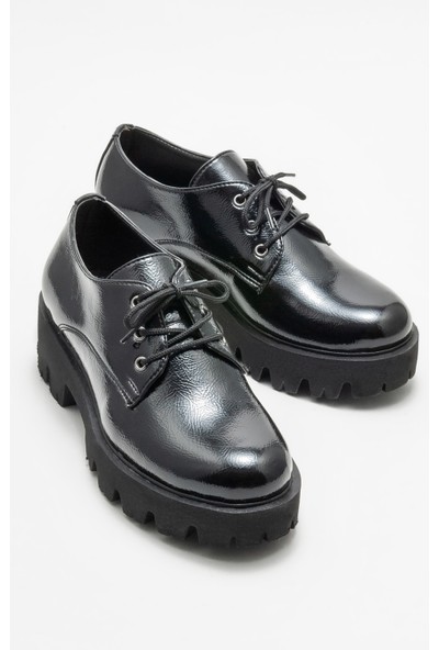 Elle Shoes Siyah Kadın Oxford