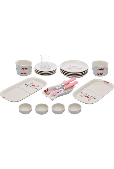 Modernica Kahvaltı Takımı Mira Bora Desenli 25 Parça Kahvaltı Seti Modernica Kahvaltı Takımı Mira Bora Desenli 25 Parça Kahvaltı Seti