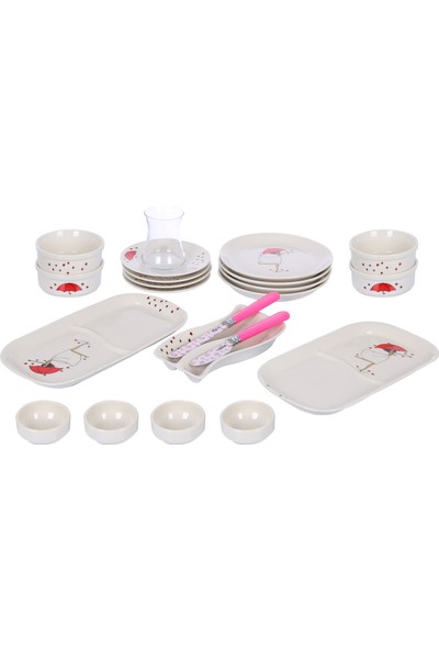 Modernica Kahvaltı Takımı Şemsiyeli Kız Desenli 25 Parça Kahvaltı Seti Modernica Kahvaltı Takımı Şemsiyeli Kız Desenli 25 Parça Kahvaltı Seti