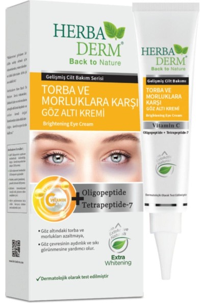 Herbaderm Torba ve Morluklara Karşı Göz Altı Kremi Herbaderm Torba ve Morluklara Karşı Göz Altı Kremi