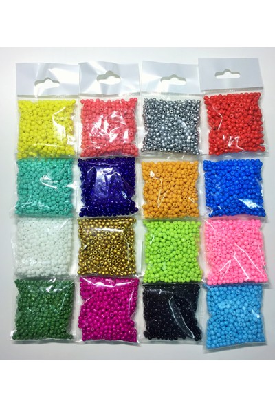 Yağmur Bijuteri Aksesuar No:33 - 16 Renk Kum Boncuk Seti Yağmur Bijuteri Aksesuar No:33 - 16 Renk Kum Boncuk Seti