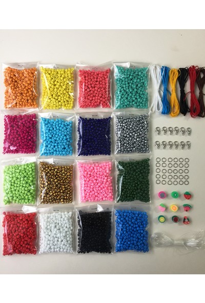 Yağmur Bijuteri Aksesuar No:40 Kum Boncuk Seti ( 26 Çeşit )