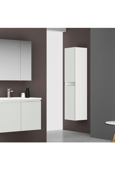 Orka Terme 35 cm Beyaz Banyo Boy Çamaşır Dolabı Orka Terme 35 cm Beyaz Banyo Boy Çamaşır Dolabı