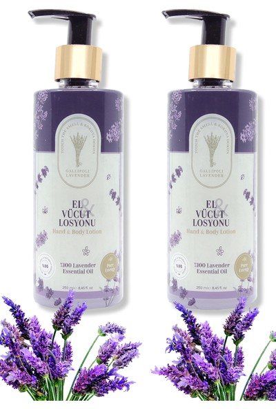Gallipoli Lavender Gallipoli 2'li Lavanta Yağlı El - Yüz - Vücut Losyonu 250 ml Saf Lavanta El Kremi Nem Terapisi Gallipoli Lavender Gallipoli 2'li Lavanta Yağlı El - Yüz - Vücut Losyonu 250 ml Saf Lavanta El Kremi Nem Terapisi