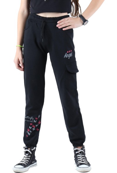 Minies Angel Kargo Cep Kız Çocuk Eşofman Altı