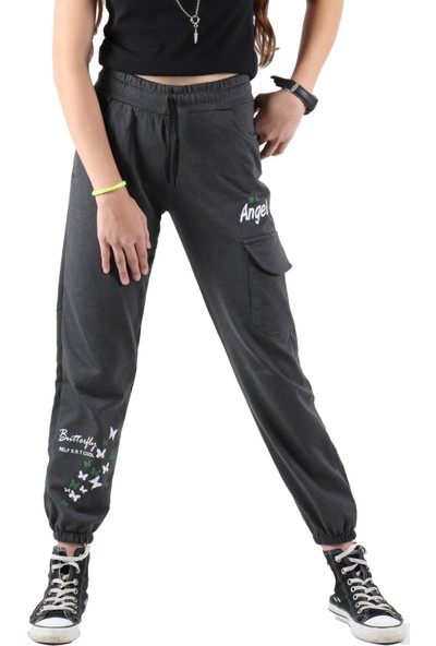 Minies Angel Kargo Cep Kız Çocuk Eşofman Altı