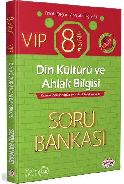 Editör Yayınları 8. Sınıf Vıp Din Kültürü ve Ahlak Bilgisi Soru Bankası Editör Yayınları 8. Sınıf Vıp Din Kültürü ve Ahlak Bilgisi Soru Bankası