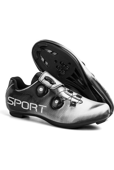 Sitong Siyah Gri Bisiklet Ayakkabıları Dönen Toka (Yurt Dışından)