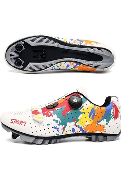 Sitong Beyaz Bisiklet Ayakkabı Dönen Toka (Yurt Dışından)