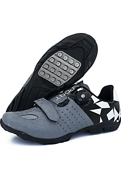 Sitong Siyah Gri Bisiklet Ayakkabı Dönen Toka (Yurt Dışından)