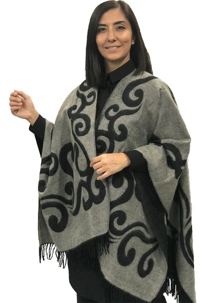 Eşarp Center Forum Çift Taraflı Panço Omuz Şalı 130 x 85 cm Eşarp Center Forum Çift Taraflı Panço Omuz Şalı 130 x 85 cm