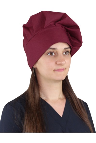 Dr. Mia Mantar Kep Aşçı Kep Şef Şapkası Alpaka Kumaş Bordo Dr. Mia Mantar Kep Aşçı Kep Şef Şapkası Alpaka Kumaş Bordo