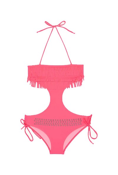 Bonesta Swimwear Taşlı Çocuk Pembe Mayokini