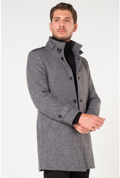 Atakgiyim Ezel Yaka Kışlık Kırçıllı Gri Kaşe Kaban Atakgiyim Ezel Yaka Kışlık Kırçıllı Gri Kaşe Kaban