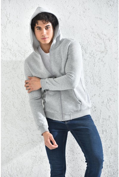 Rodi Erkek Kapişonlu Kanguru Cep Fermuarlı Sweat RD22KE050895