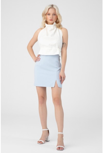 Berfuğ Kıran Yırtmaçlı Etek