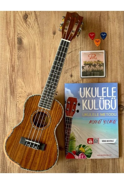 Puka Kxs-24 Koa Concert Ukulele Gigbag Çantalı-Kitap-Tel-Pena Puka Kxs-24 Koa Concert Ukulele Gigbag Çantalı-Kitap-Tel-Pena