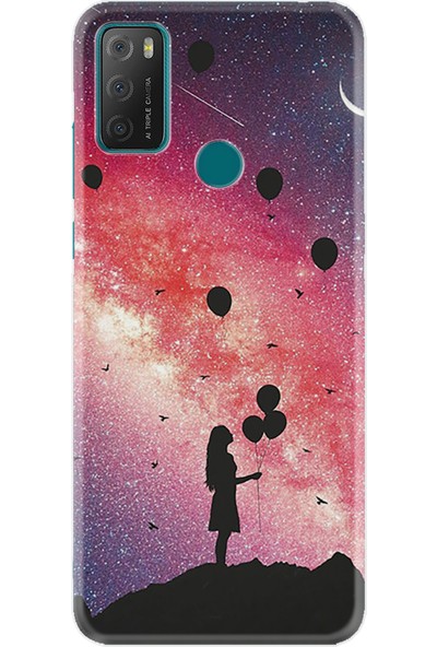 TCL 20 E Kılıf Resimli Silikon Kılıf Flowers Cat 2 1349