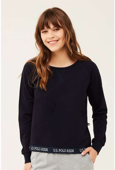 U.S. Polo Assn. 16598 Kadın Uzun Kollu T-Shirt - Lacivert