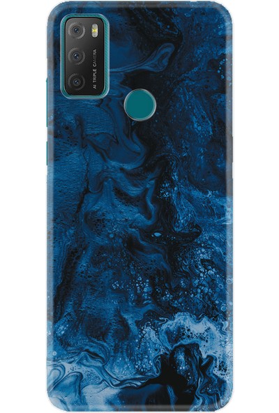 TCL 20 E Kılıf Silikon Desen Özel Seri Blue Zigzag 1687 TCL 20 E Kılıf Silikon Desen Özel Seri Blue Zigzag 1687