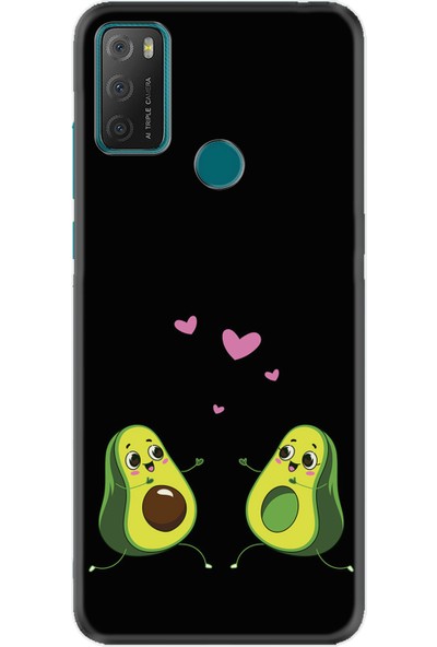 TCL 20 E Kılıf Silikon Desen Özel Seri Aşık Avokadolar 1642