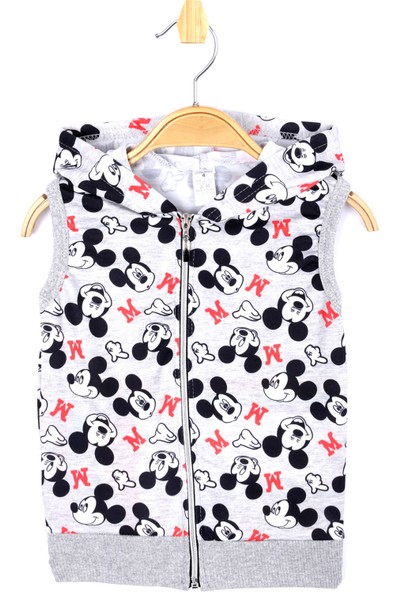 Cansın Mini Çocuk Fare Baskılı Kapşonlu Yelek 2-7 Yaş 13663 Cansın Mini Çocuk Fare Baskılı Kapşonlu Yelek 2-7 Yaş 13663
